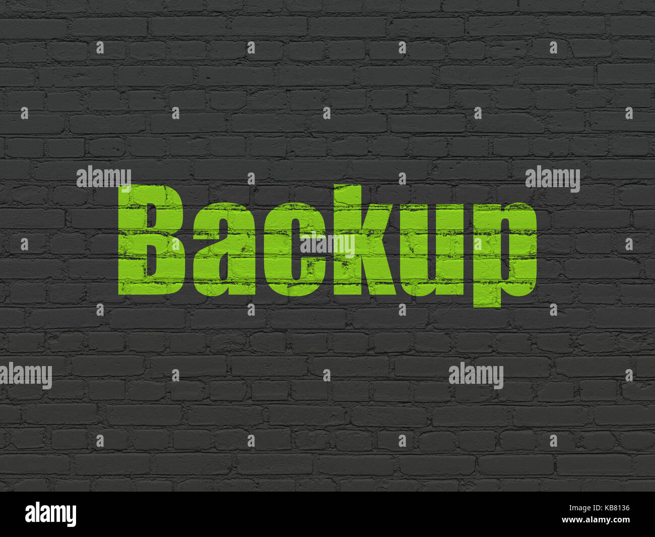 Database concept: Backup on wall background Stock Photo - Alamy