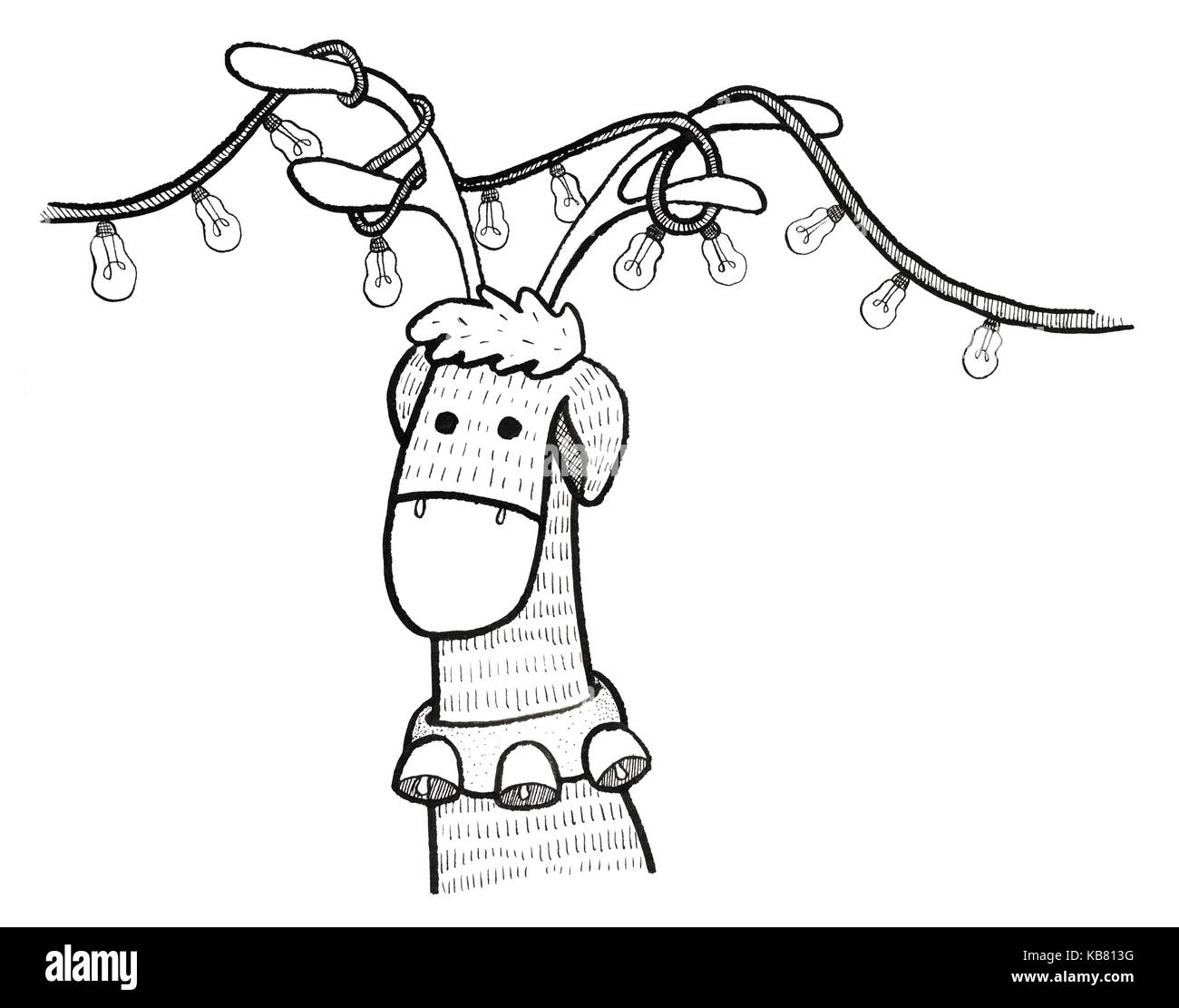 Simple cartoon character girl Cut Out Stock Images & Pictures - Alamy