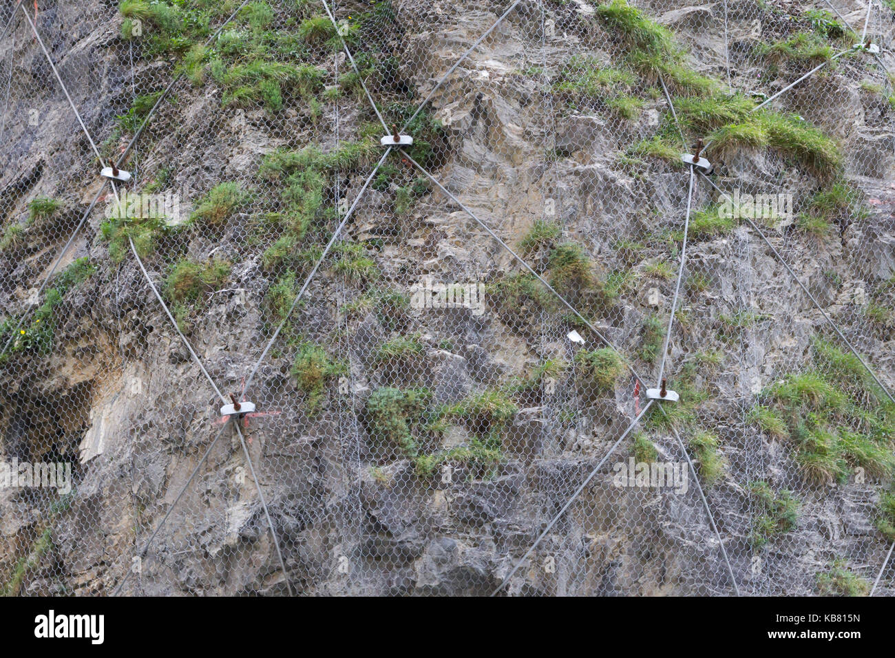 Rock fall netting hi-res stock photography and images - Alamy