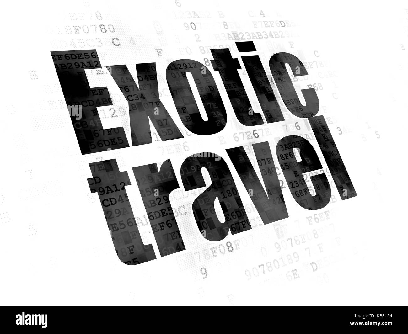 Vacation concept: Exotic Travel on Digital background Stock Photo - Alamy