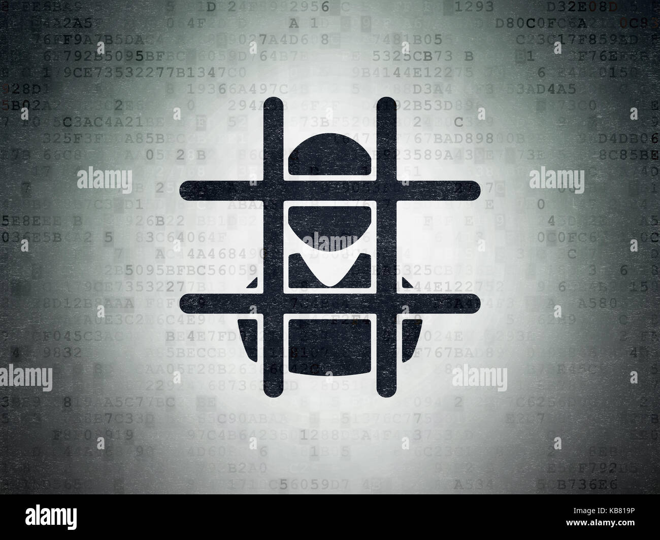 Law concept: Criminal on Digital Data Paper background Stock Photo - Alamy