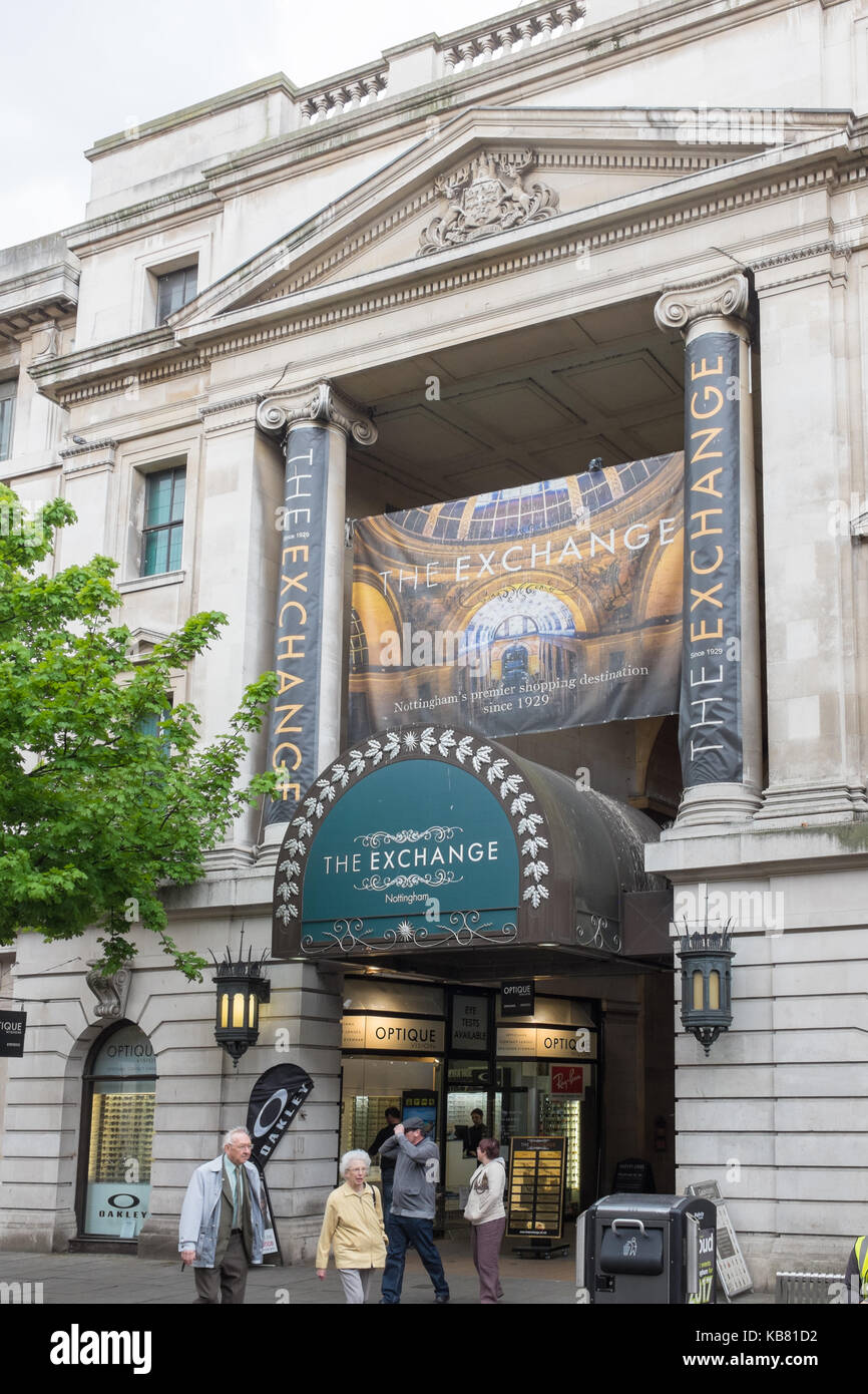 Entrance to The Exchange Shopping Mall in Nottingham Stock Photo - Alamy