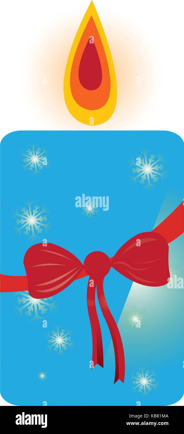 Fir tree white candle Stock Vector Images - Alamy