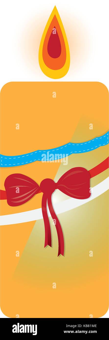 Fir tree white candle Stock Vector Images - Alamy