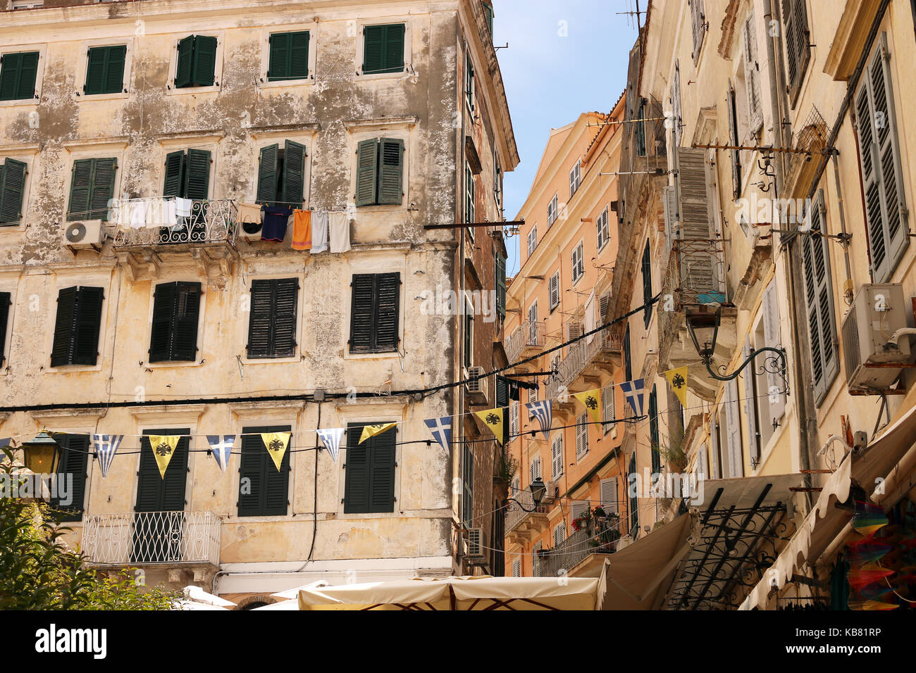 old town Corfu Greece buildings Stock Photo - Alamy