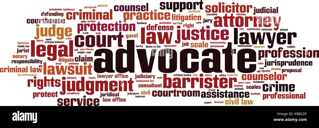 Advocate word cloud concept. Vector illustration Stock Vector Image ...
