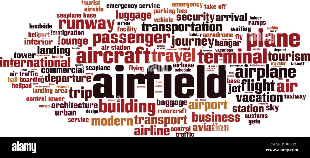 Airfield word cloud concept. Vector illustration Stock Vector Image ...