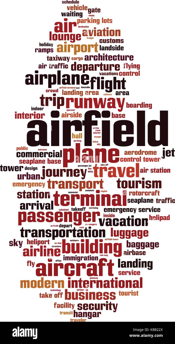 Airfield word cloud concept. Vector illustration Stock Vector Image ...
