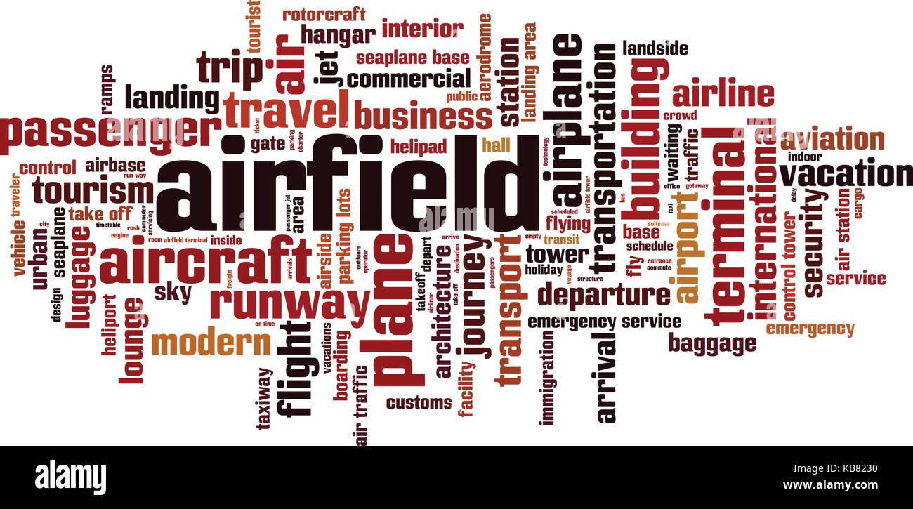 Airfield word cloud concept. Vector illustration Stock Vector Image ...