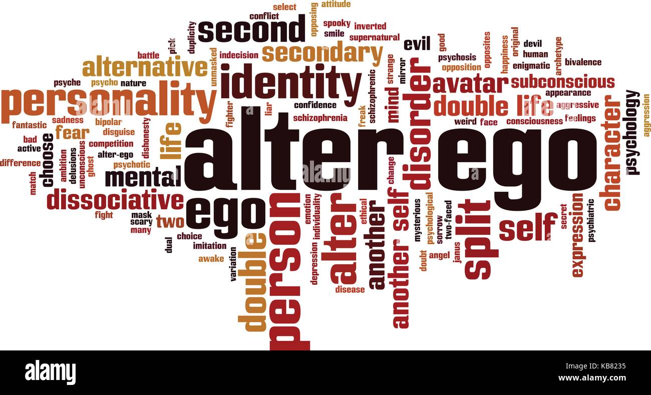 Alter ego word cloud concept. Vector illustration Stock Vector Image ...