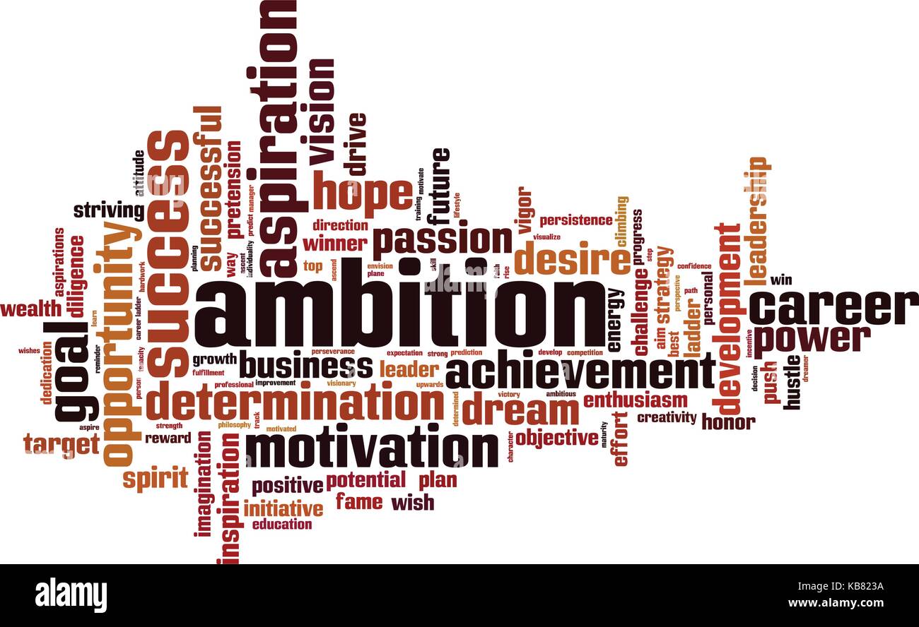 Ambition word cloud concept. Vector illustration Stock Vector Image ...