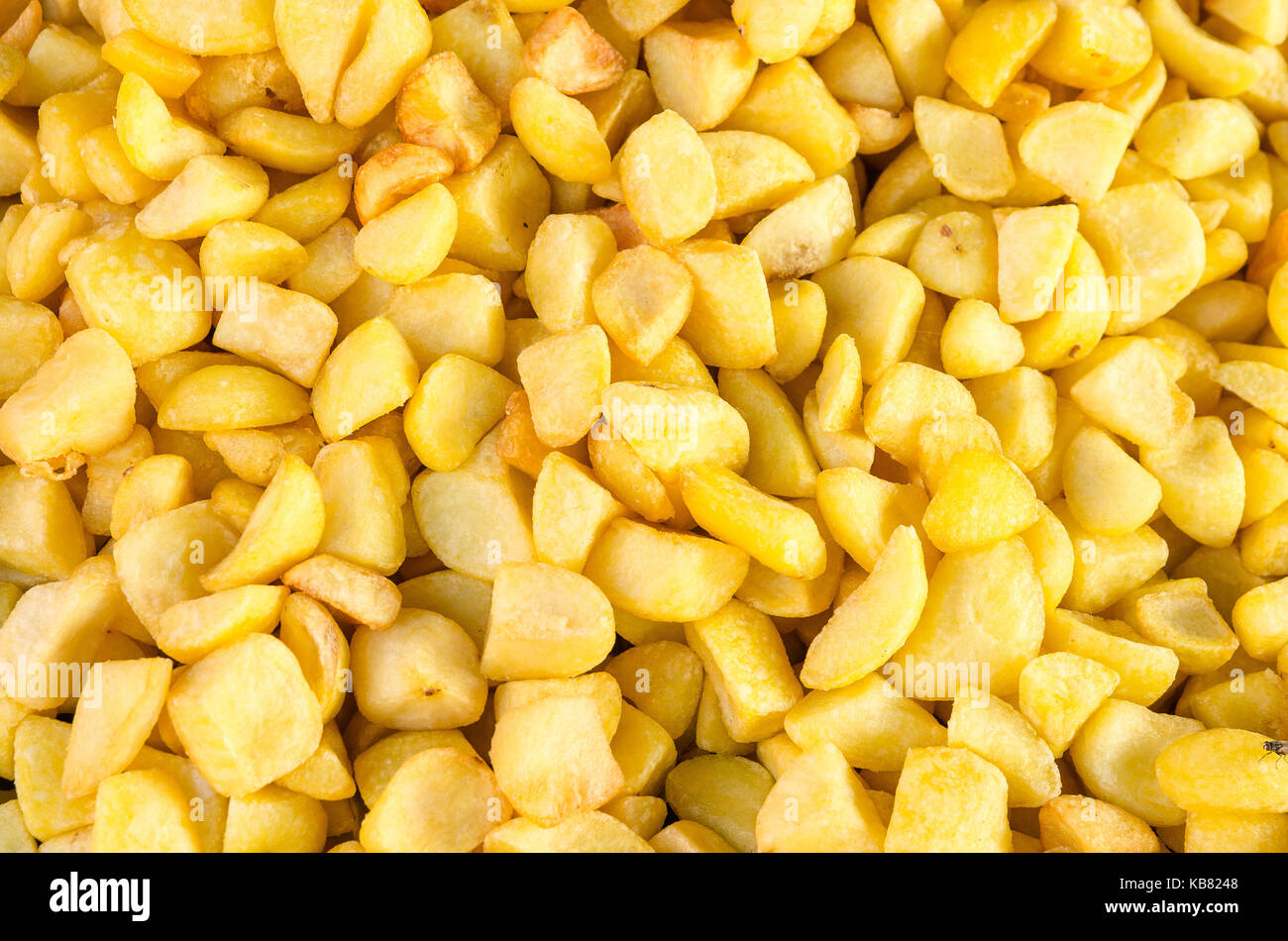 delicious pan fried potatoes texture or background Stock Photo - Alamy