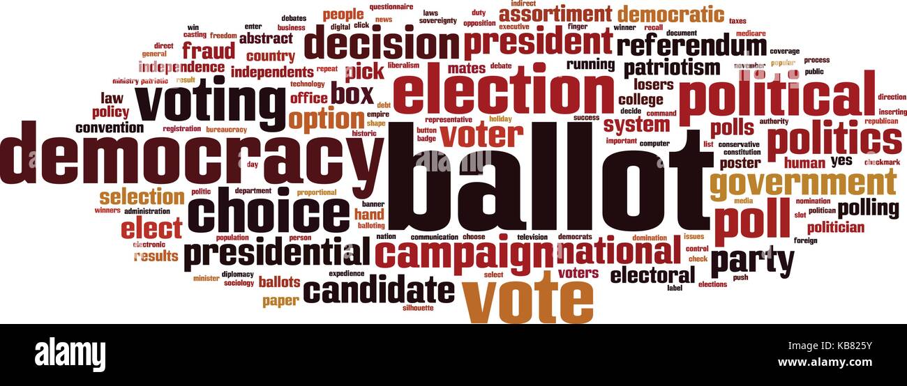 Ballot word cloud concept. Vector illustration Stock Vector Image & Art ...