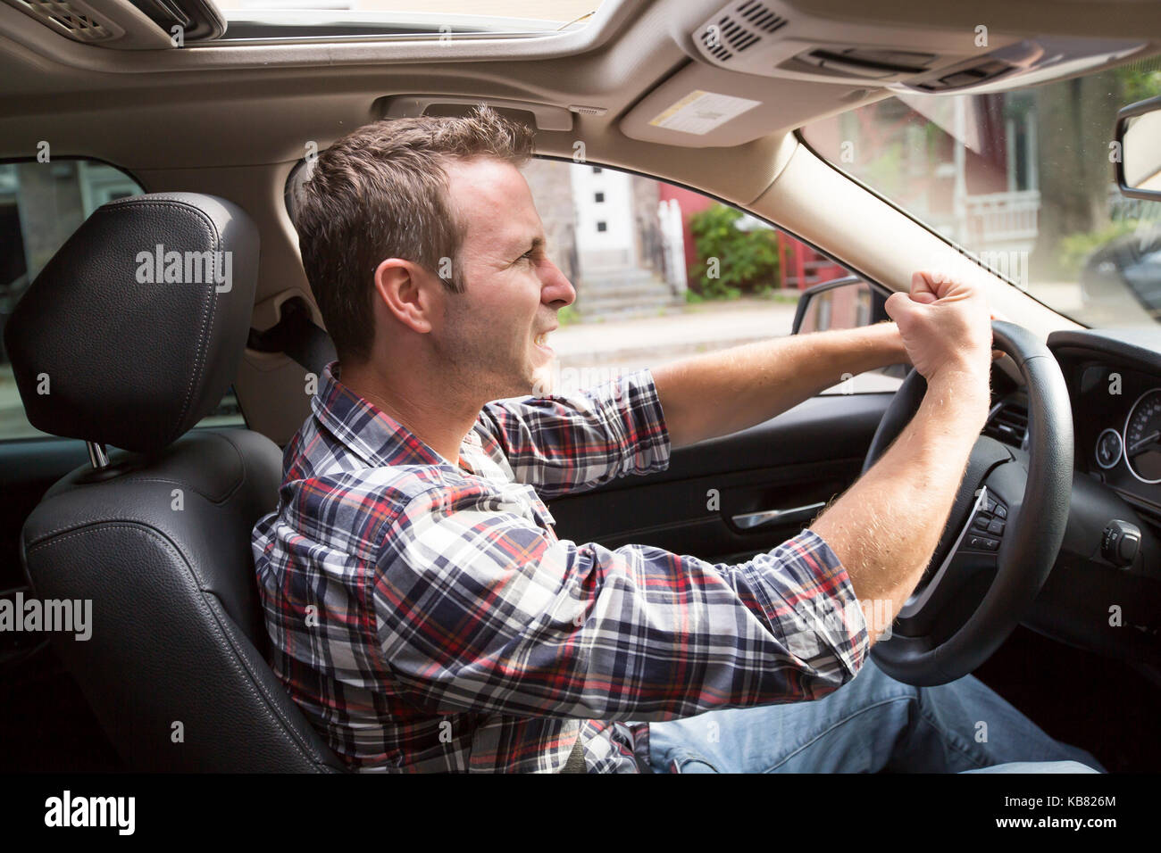 nice men with his brand new car Stock Photo - Alamy