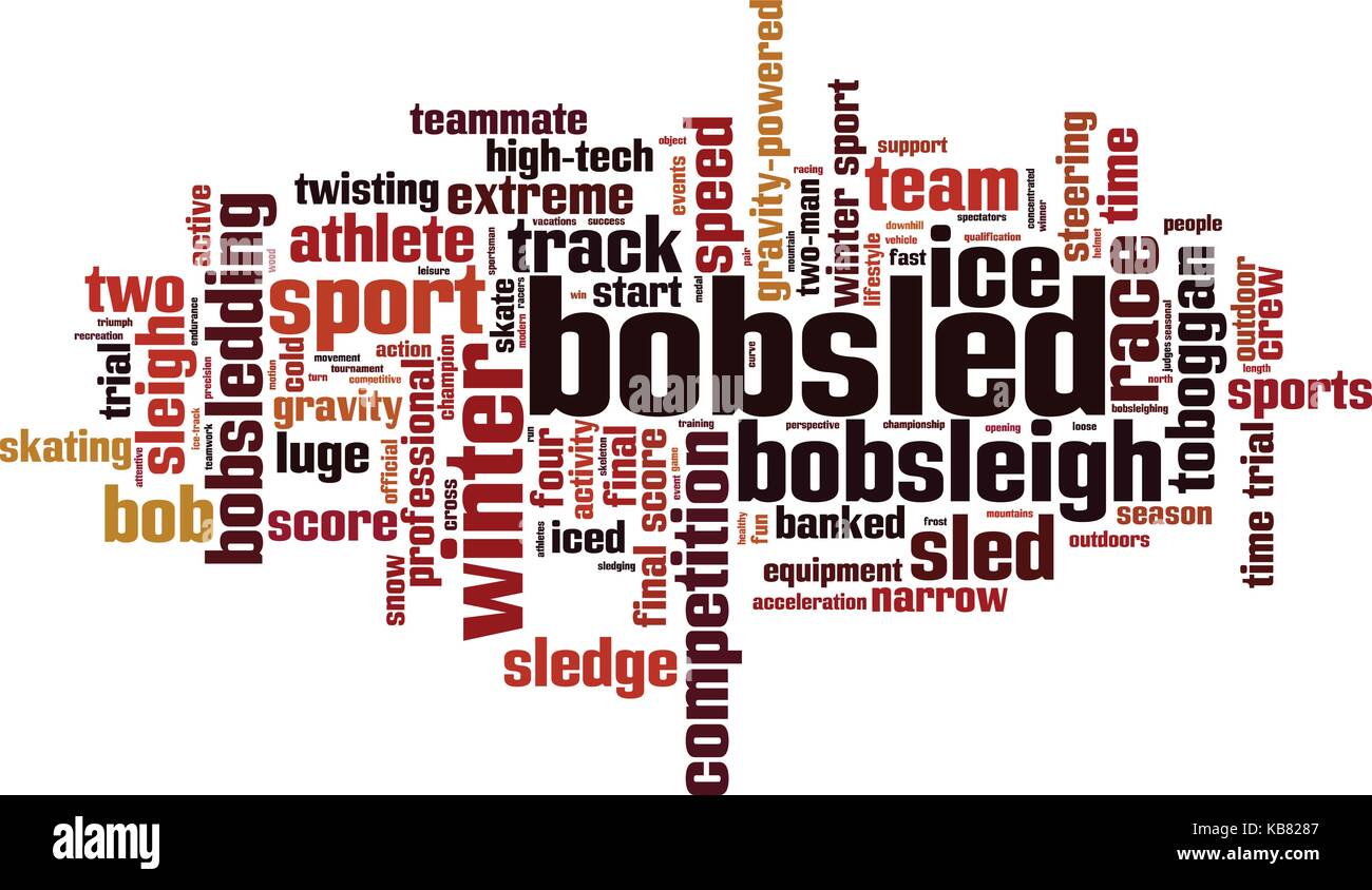 Bobsled word cloud concept. Vector illustration Stock Vector Image ...
