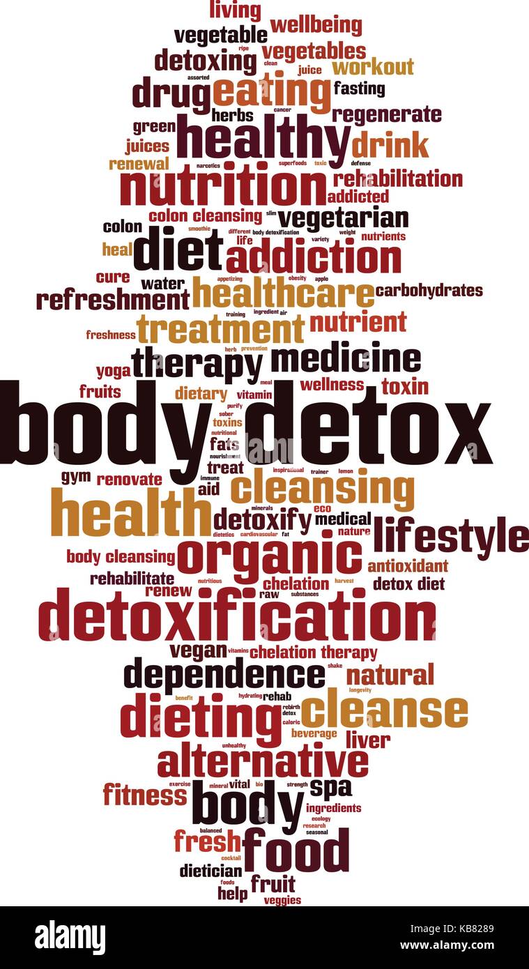 Body detox word cloud concept. Vector illustration Stock Vector Image ...