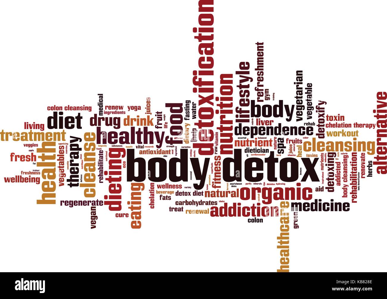 Body detox word cloud concept. Vector illustration Stock Vector Image ...
