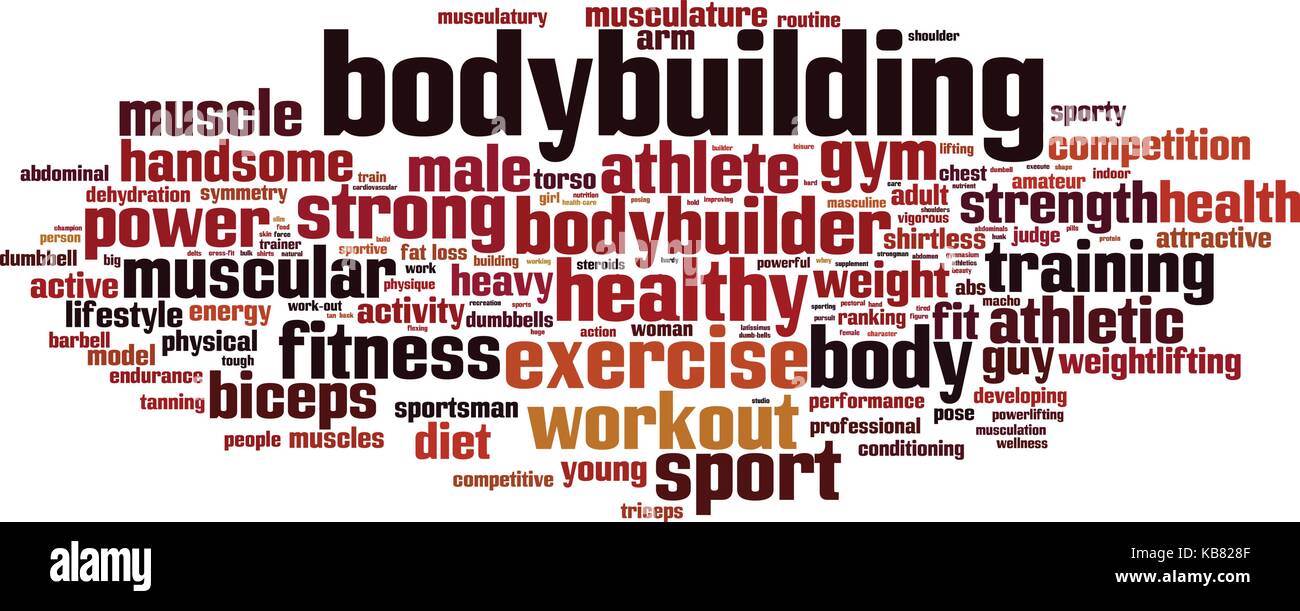 Bodybuilding word cloud concept. Vector illustration Stock Vector Image ...
