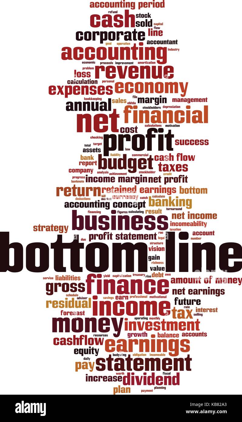 Bottom line word cloud concept. Vector illustration Stock Vector Image ...