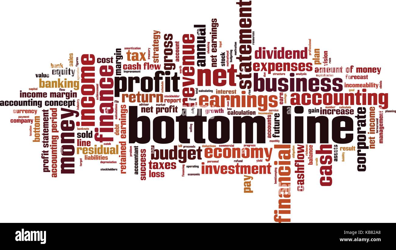 Bottom line word cloud concept. Vector illustration Stock Vector Image ...
