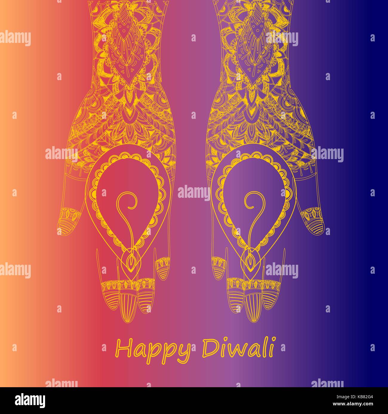 Holding traditional indian diya Stock Vector Images - Alamy