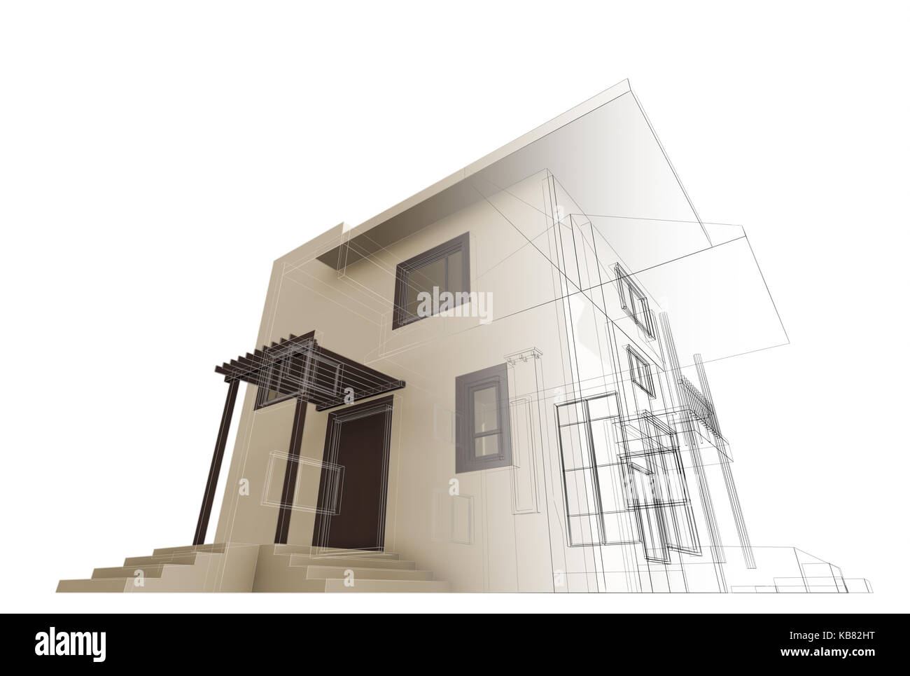 Mediterranean style house Cut Out Stock Images & Pictures - Alamy