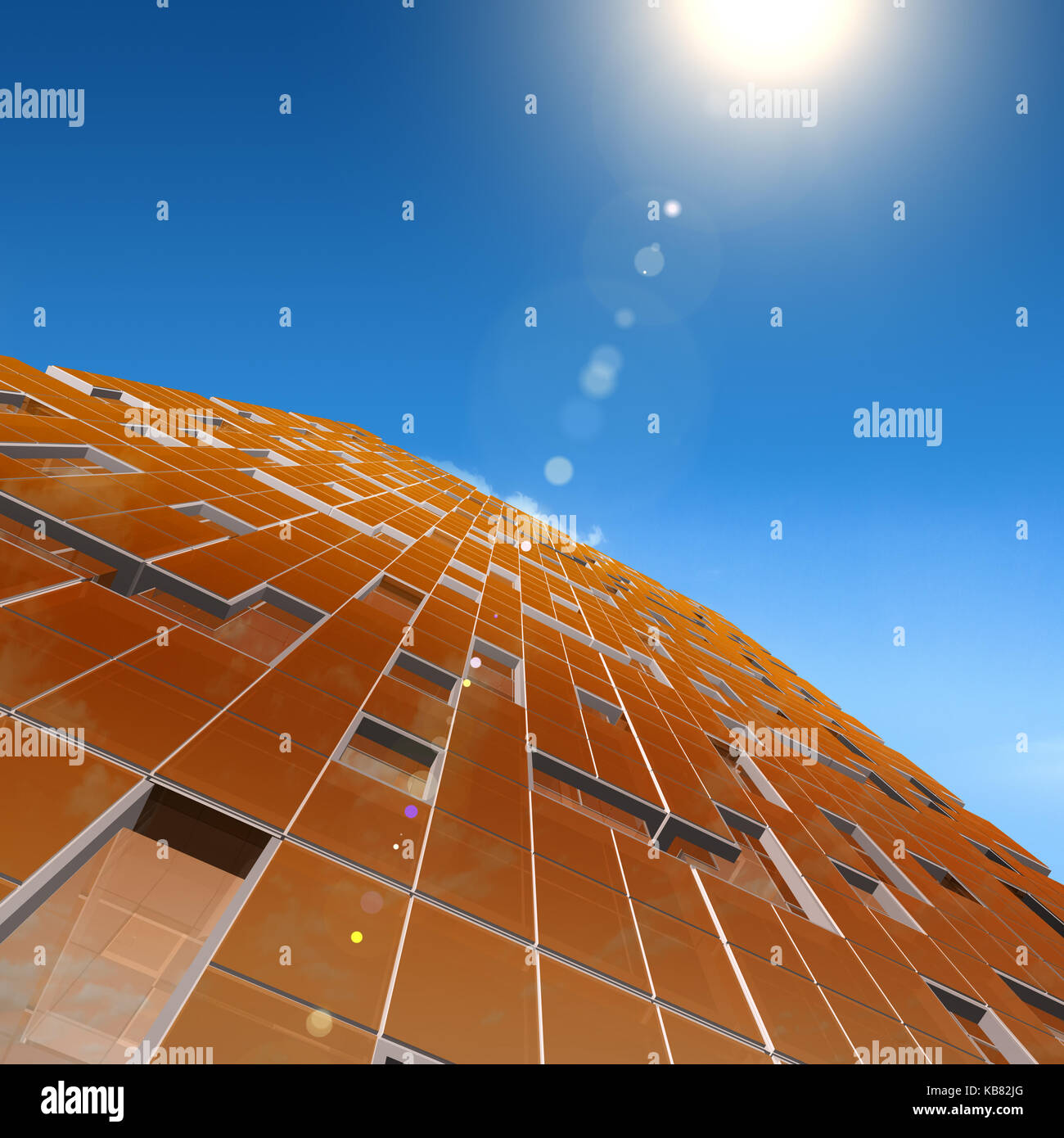 Skyscraper sunray construction 3d rendering Stock Photo - Alamy