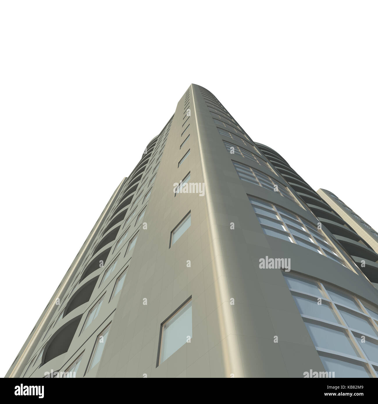 Skyscraper from glass and steel 3d rendering Stock Photo - Alamy