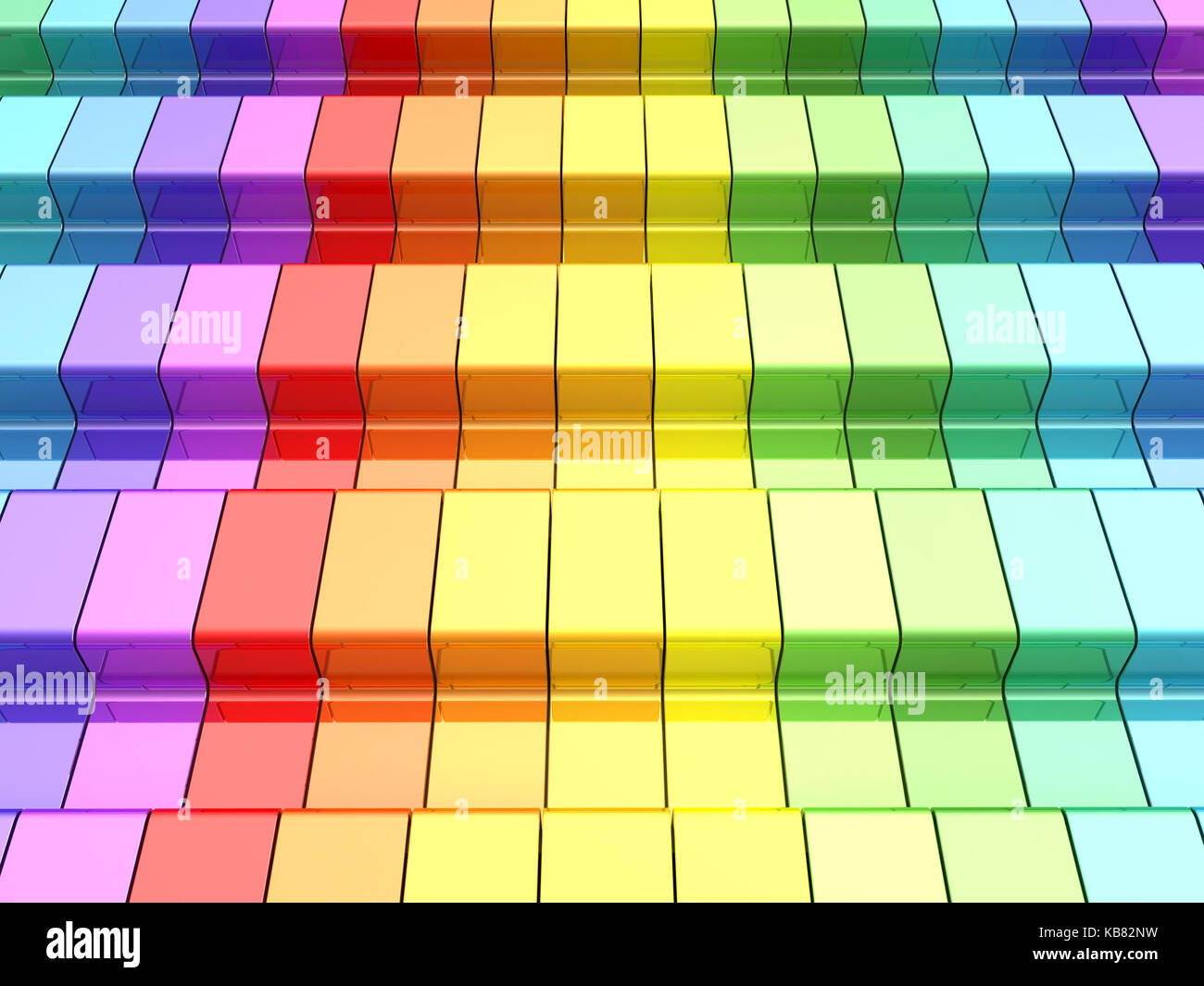 Colorful rainbow 3d rendering Stock Photo - Alamy