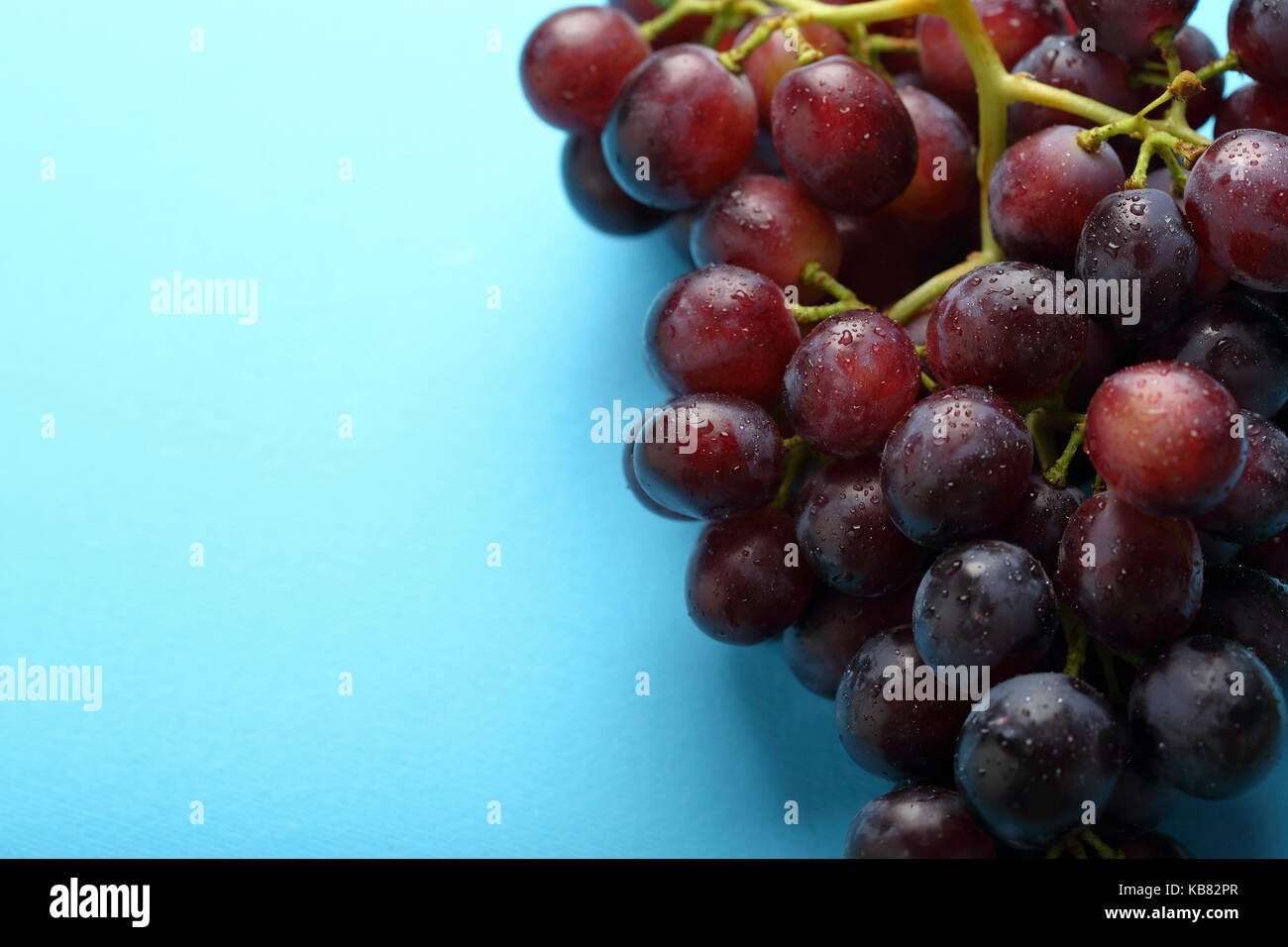 Ripe red grapes closeup, food above Stock Photo - Alamy
