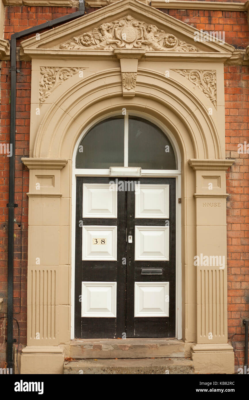 View of a Beautiful House Exterior and Front Door Seen Stock Photo - Alamy