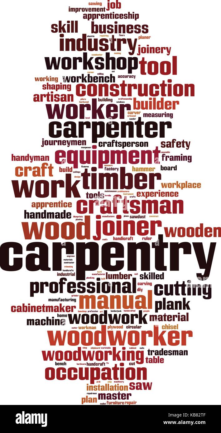 Carpentry word cloud concept. Vector illustration Stock Vector Image ...