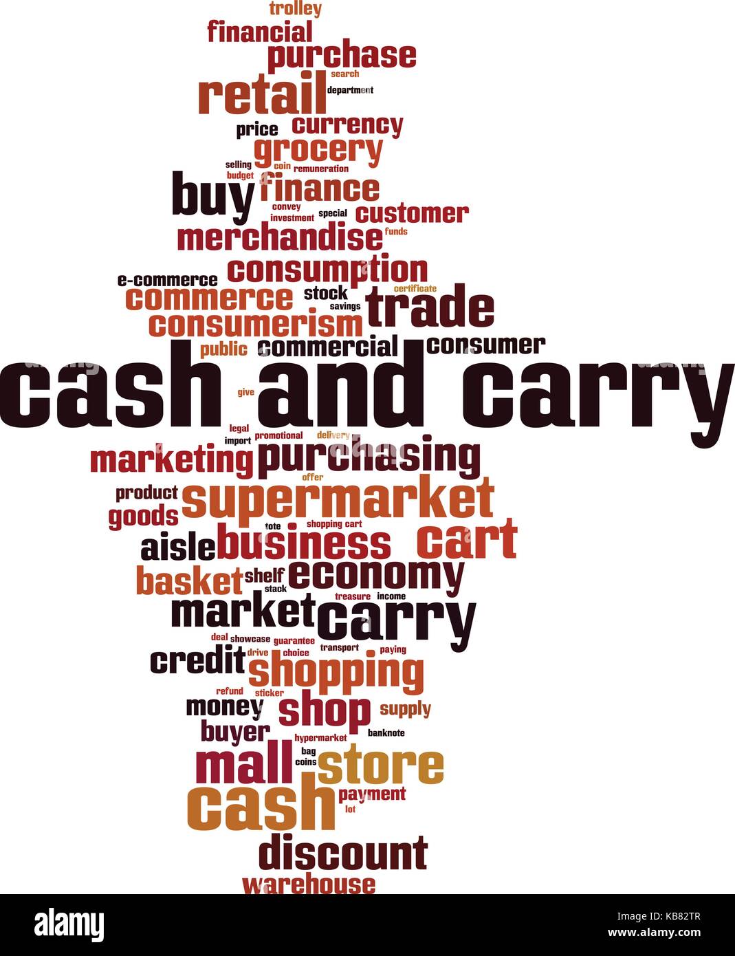 Cash & carry word cloud concept. Vector illustration Stock Vector Image ...