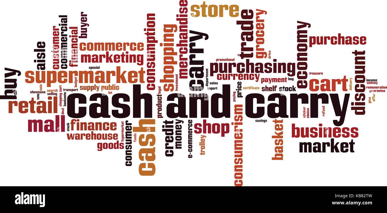 Cash & carry word cloud concept. Vector illustration Stock Vector Image ...