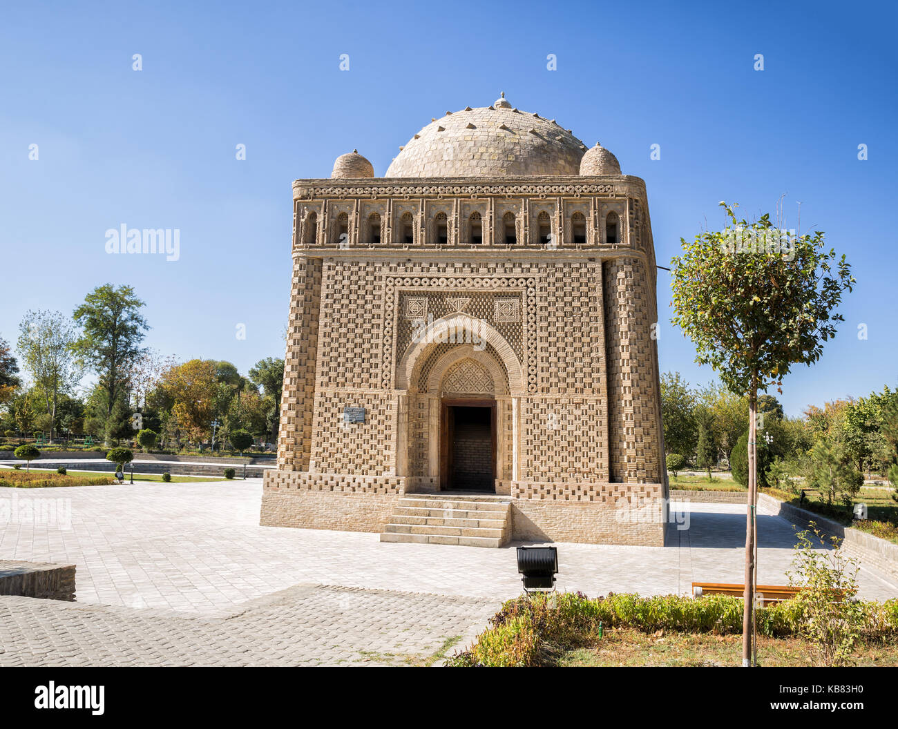 Samanid mausoleum in Bukhara, Uzbekistan. Built in the IX century Stock ...