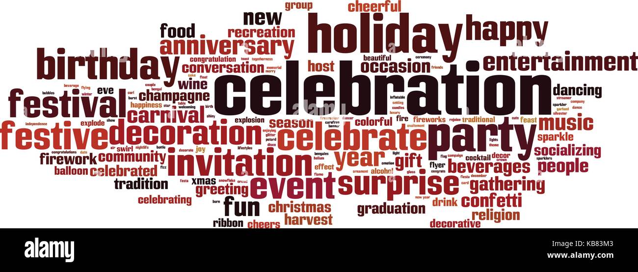 Celebration word cloud concept. Vector illustration Stock Vector Image ...