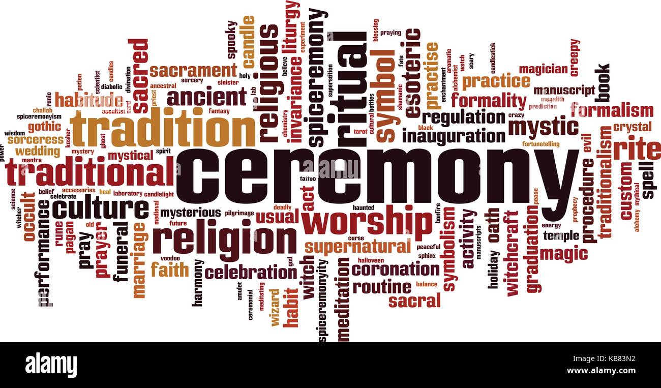 Ceremony word cloud concept. Vector illustration Stock Vector Image ...