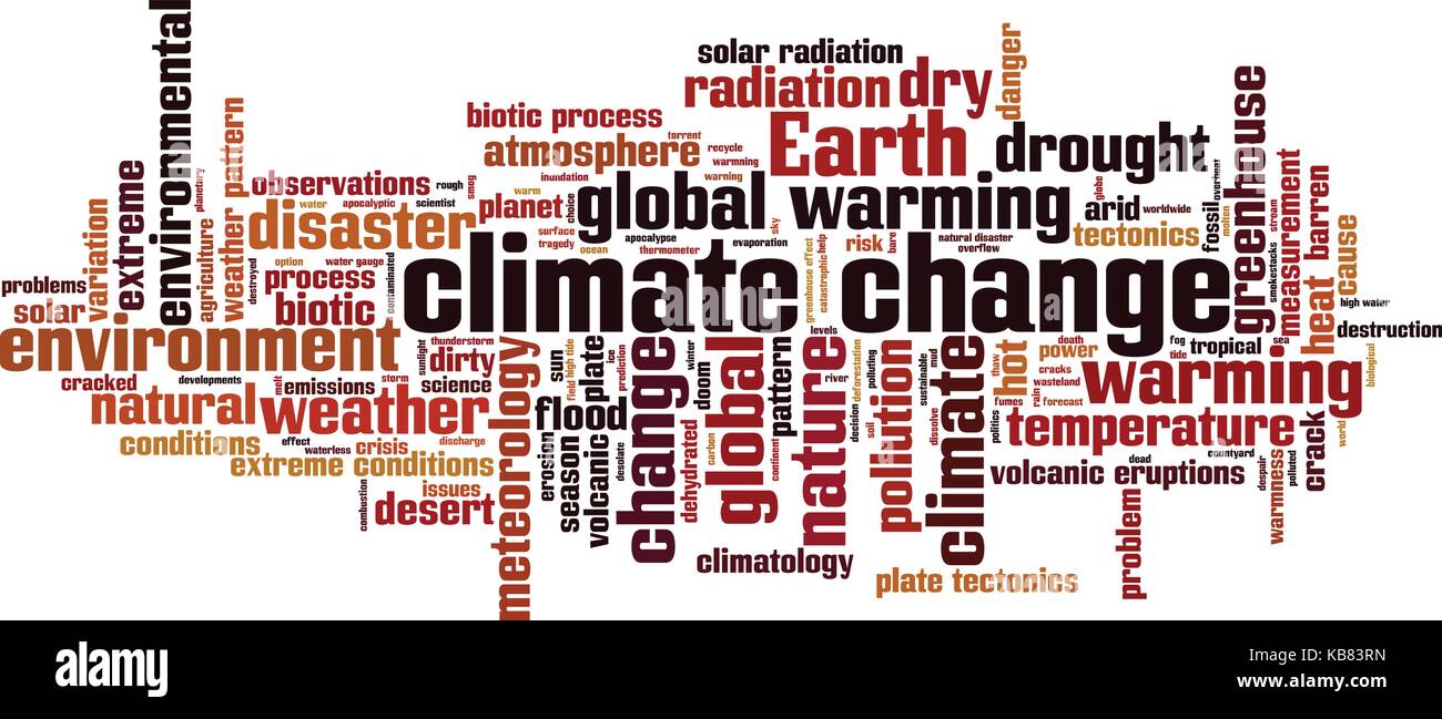 Climate change word cloud concept. Vector illustration Stock Vector ...