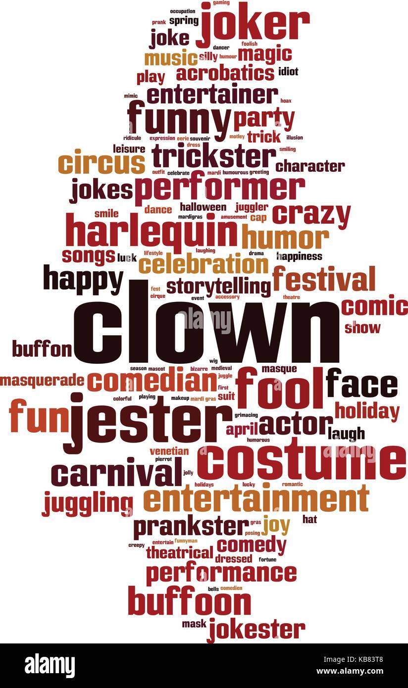 Clown word cloud concept. Vector illustration Stock Vector Image & Art ...