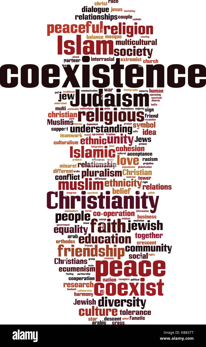 Coexistence word cloud concept. Vector illustration Stock Vector Image ...