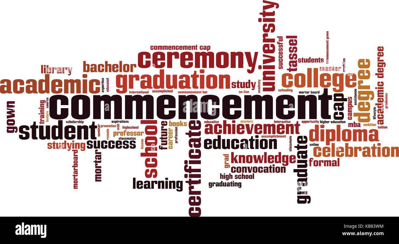 Commencement word cloud concept. Vector illustration Stock Vector Image ...