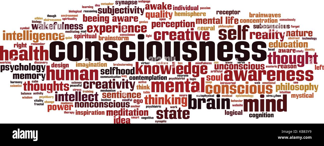 Consciousness word cloud concept. Vector illustration Stock Vector ...