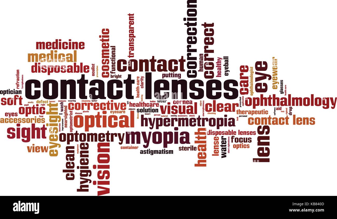 Contact lenses cloud concept. Vector illustration Stock Vector Image ...