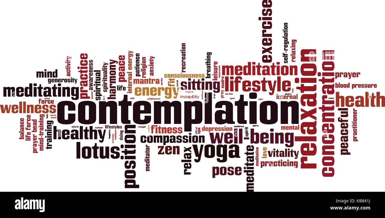 Contemplation word cloud concept. Vector illustration Stock Vector ...