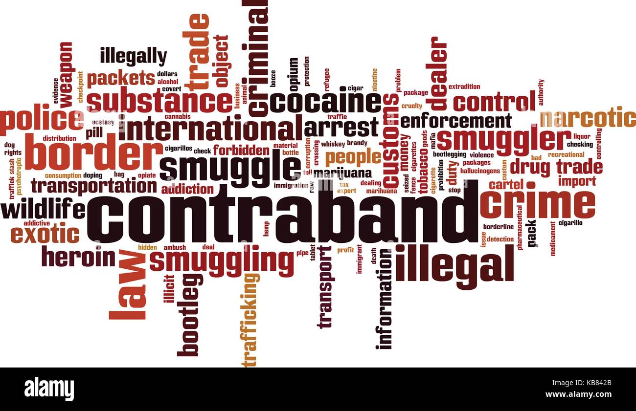 Contraband word cloud concept. Vector illustration Stock Vector Image ...