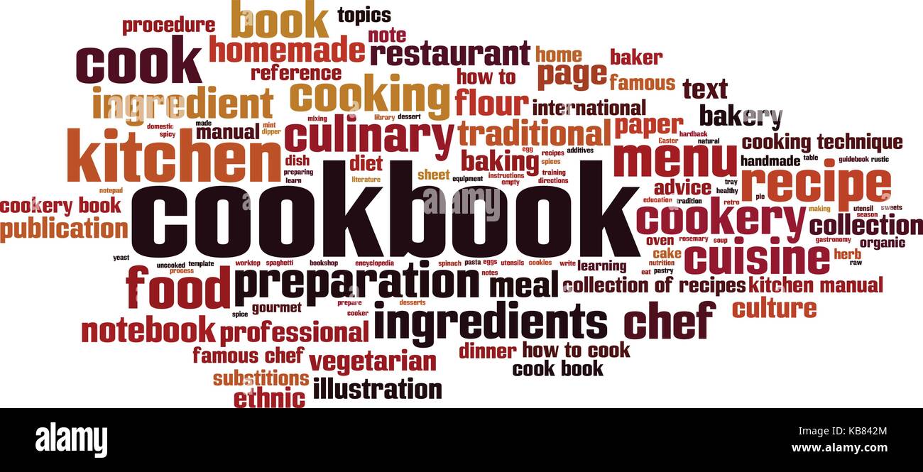 Cookbook word cloud concept. Vector illustration Stock Vector Image ...