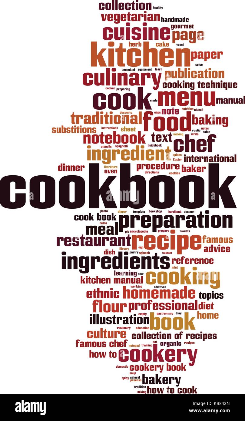 Cookbook word cloud concept. Vector illustration Stock Vector Image ...