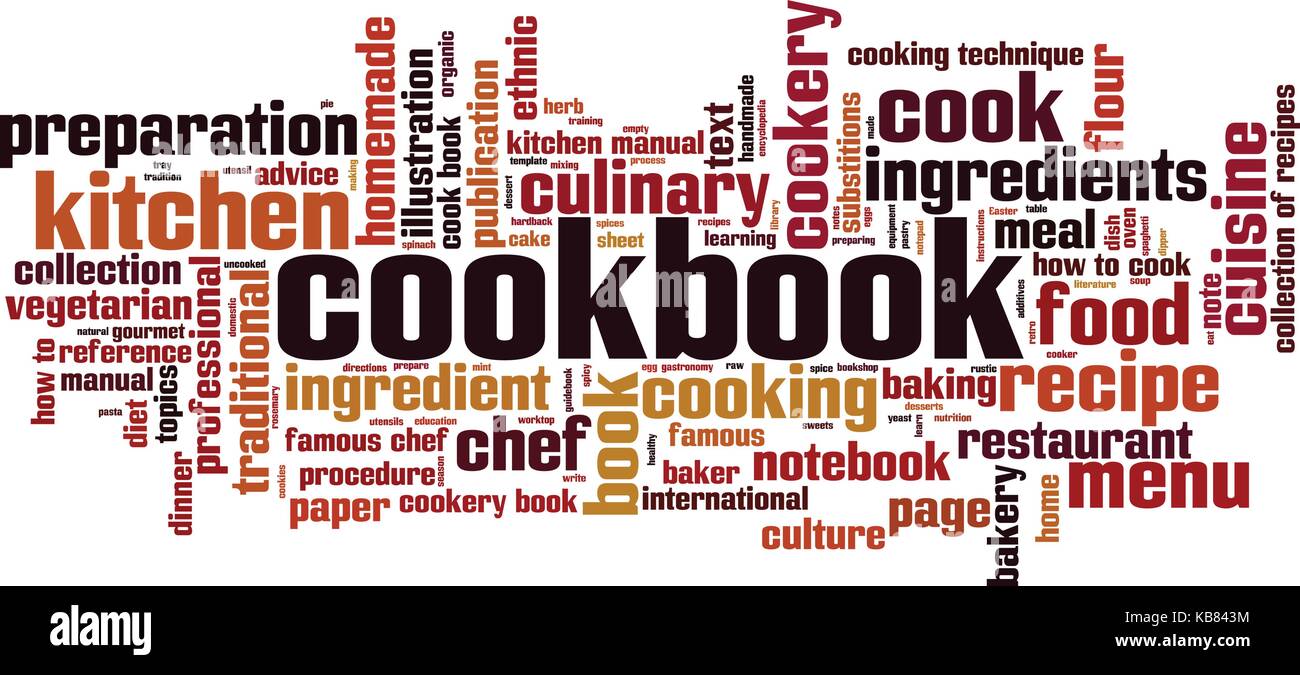 Cookbook word cloud concept. Vector illustration Stock Vector Image ...