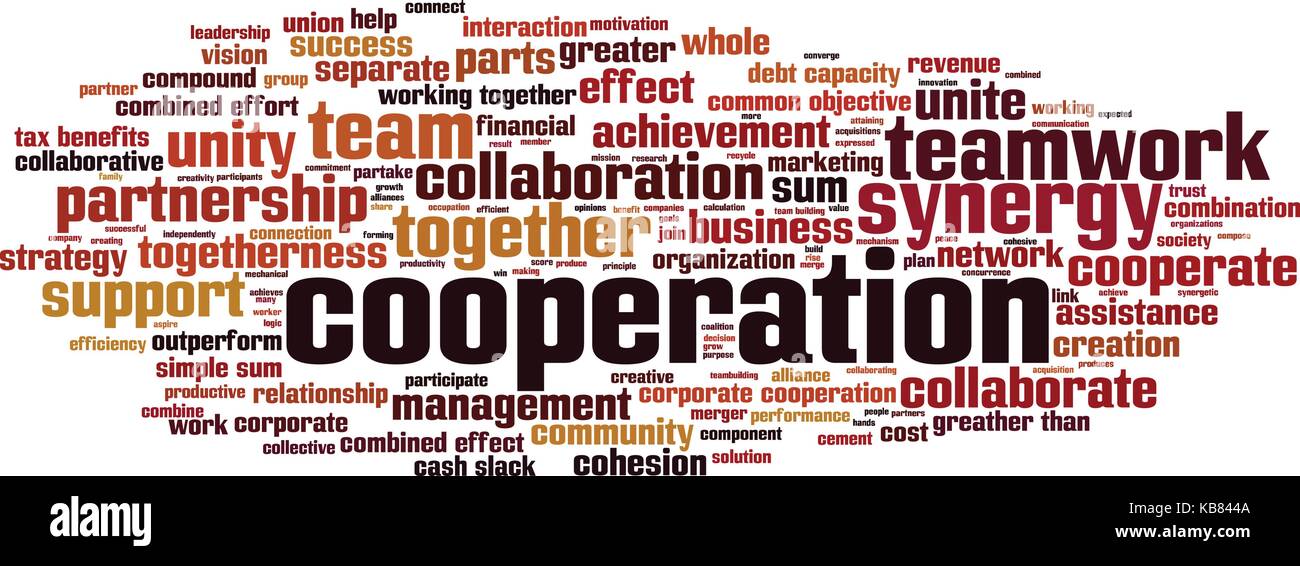 Cooperation word cloud concept. Vector illustration Stock Vector Image ...