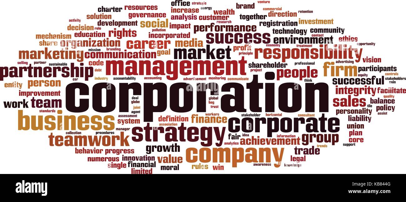 Corporation word cloud concept. Vector illustration Stock Vector Image ...